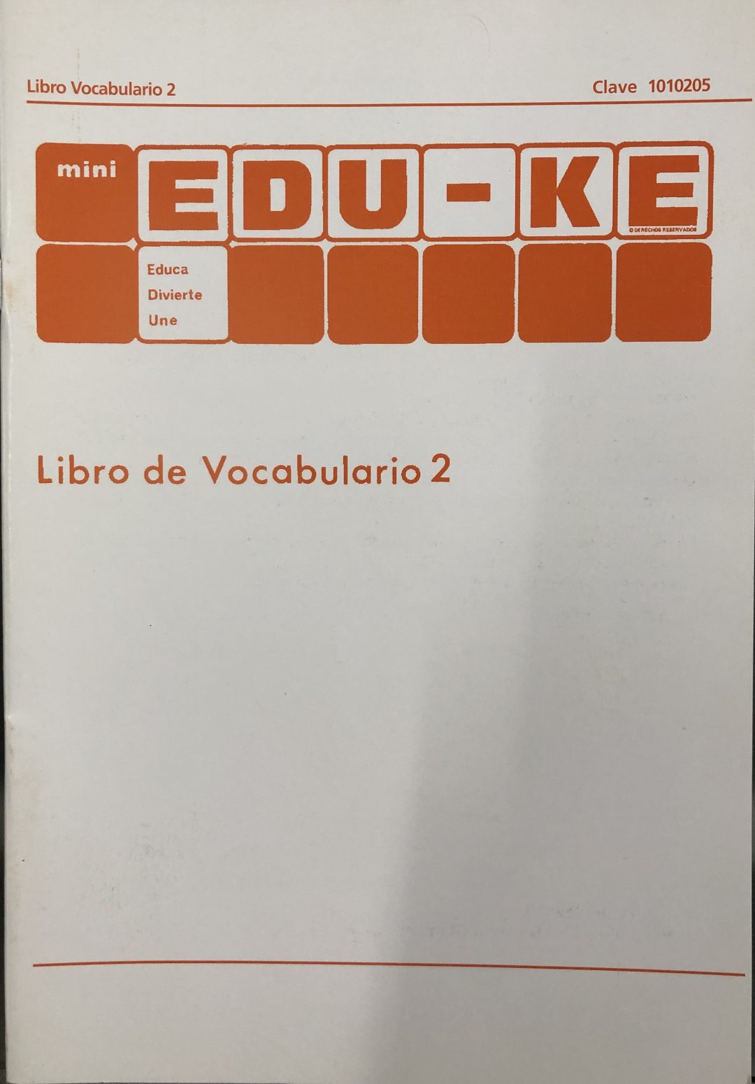 Libro de vocabulario 2 | Polillita Material Didáctico