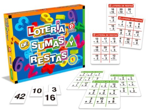 LOTERÍA DE SUMAS Y RESTAS M-0047 | Polillita Material Didáctico