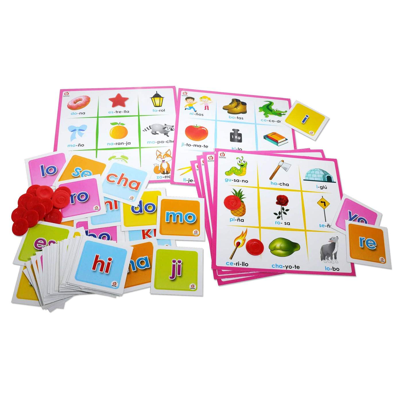 LOTERÍA DE SÍLABAS M-0052 | Polillita Material Didáctico