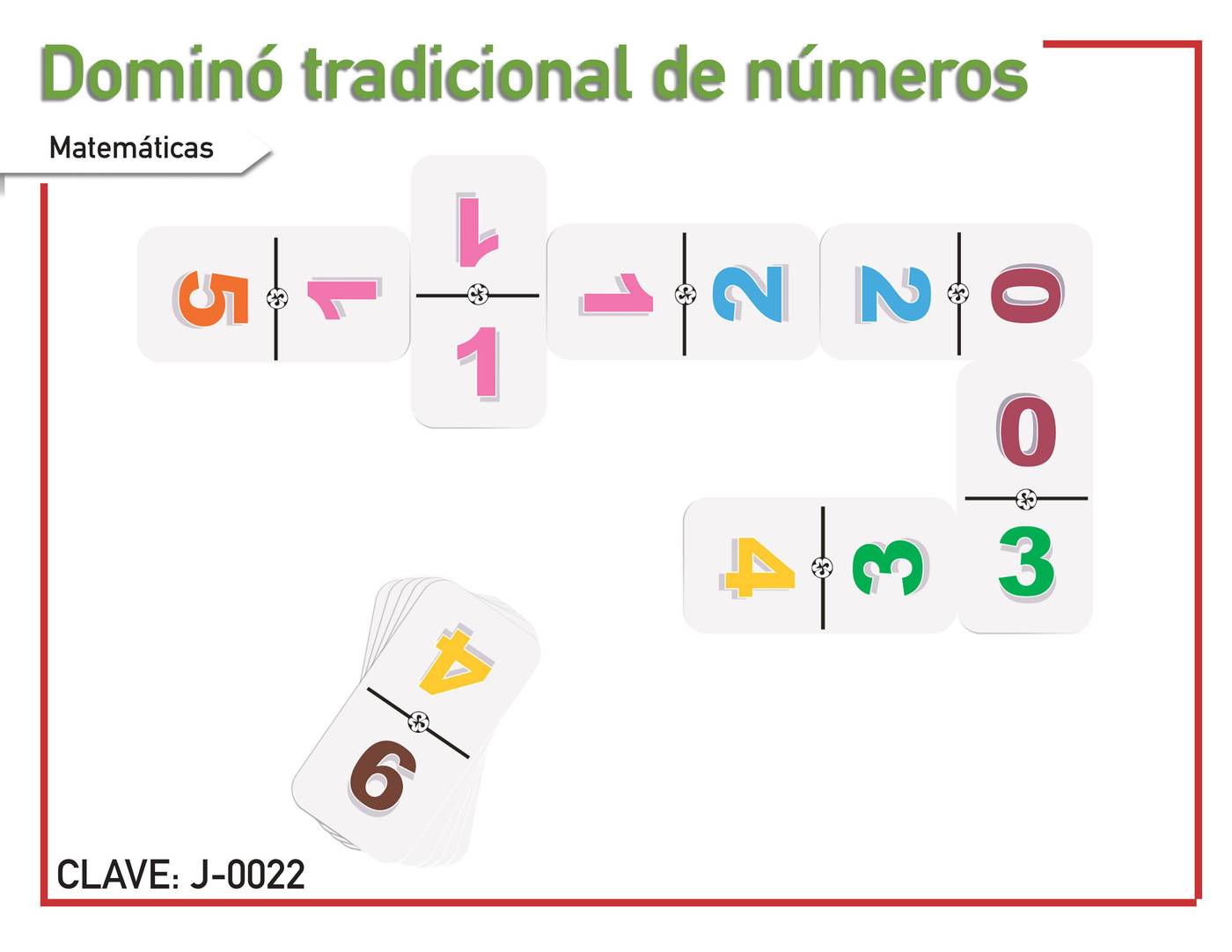 Dominó Tradicional de Números (J-0022) | Polillita Material Didáctico